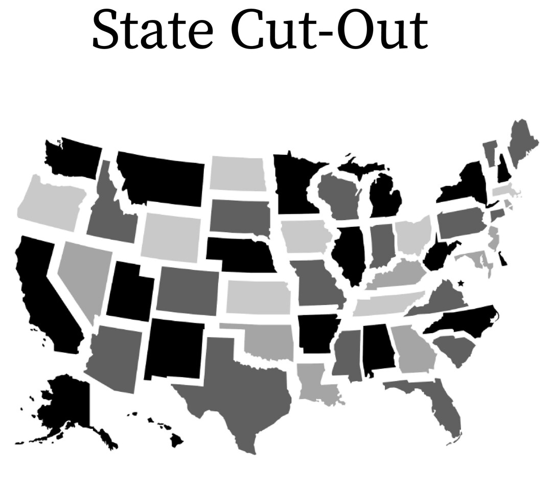 State Cut-out Stickers, Vinyl, Decal - Etsy