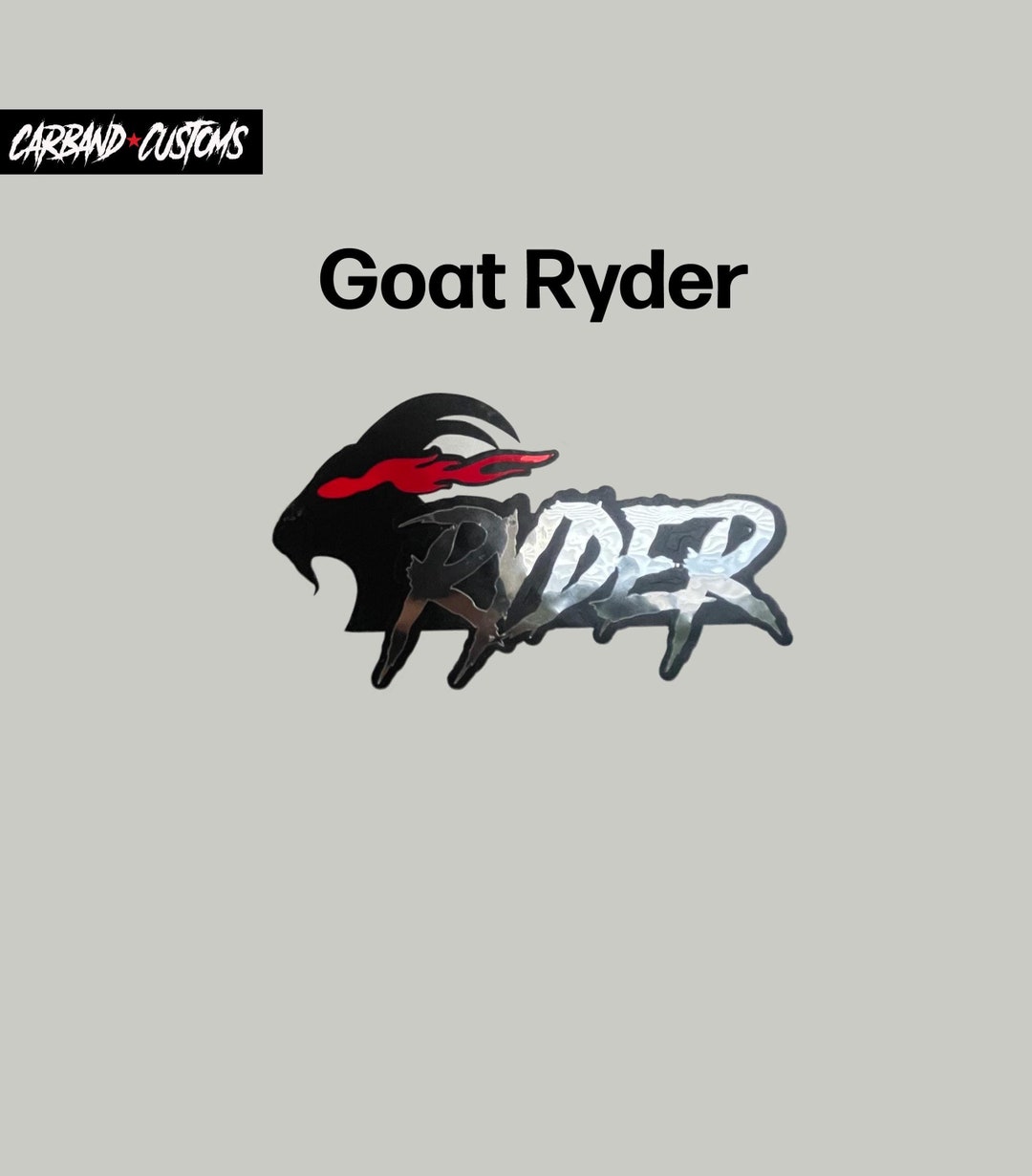 Goat Ryder Decal Stickers, Vinyl - Etsy