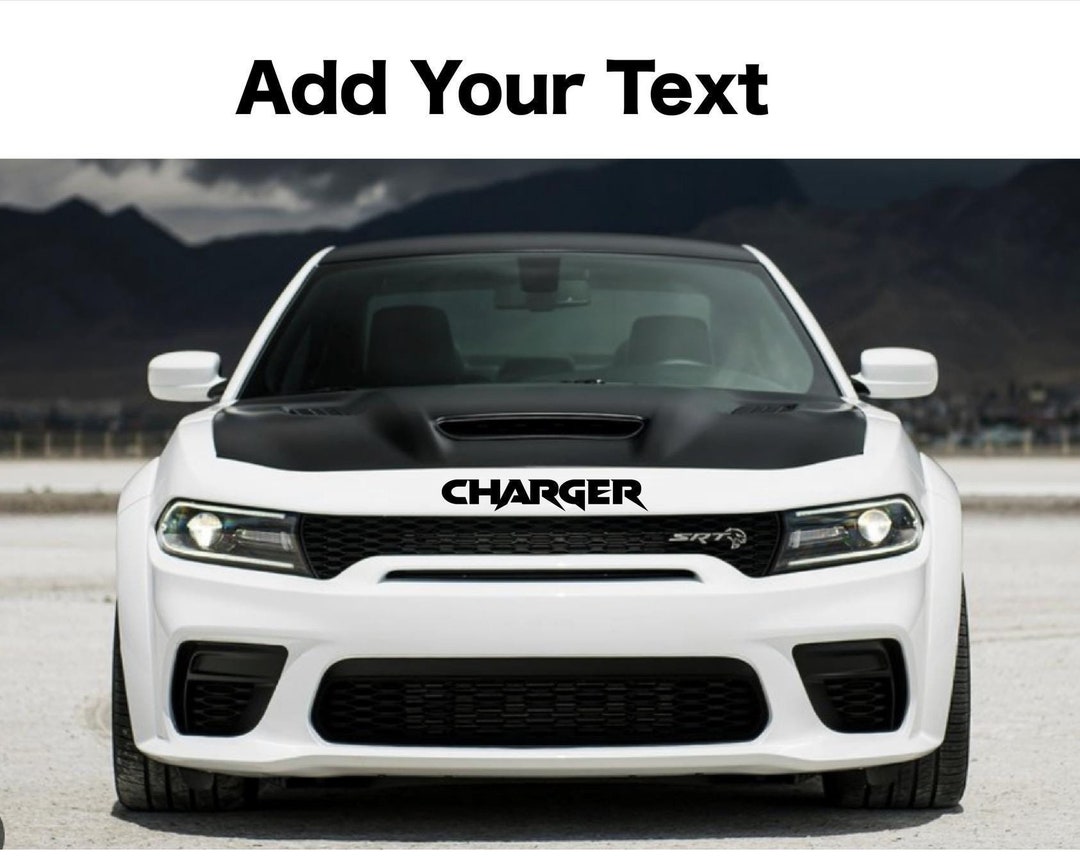 Charger and Custom Text Decal Sticker Vinyl Lettering Personalize Your ...