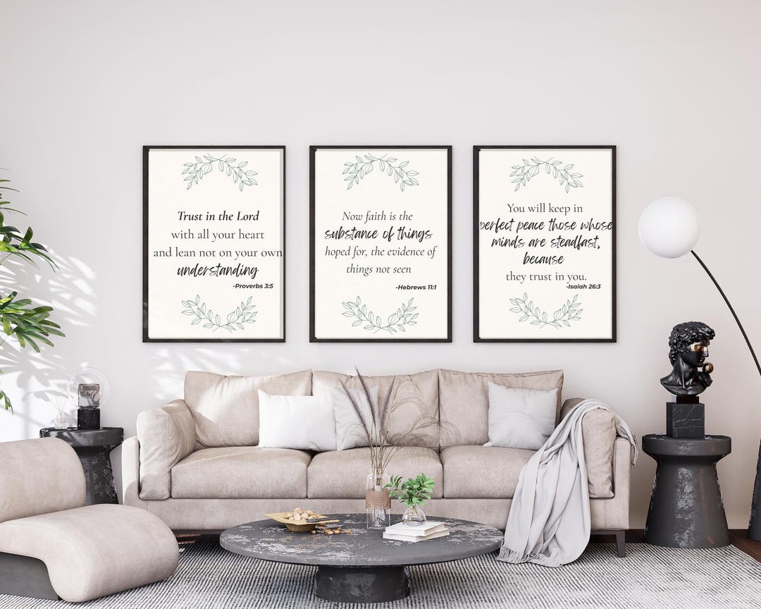Inspirational Bible Verses Digital Bundle | Farmhouse Style Wall Art ...