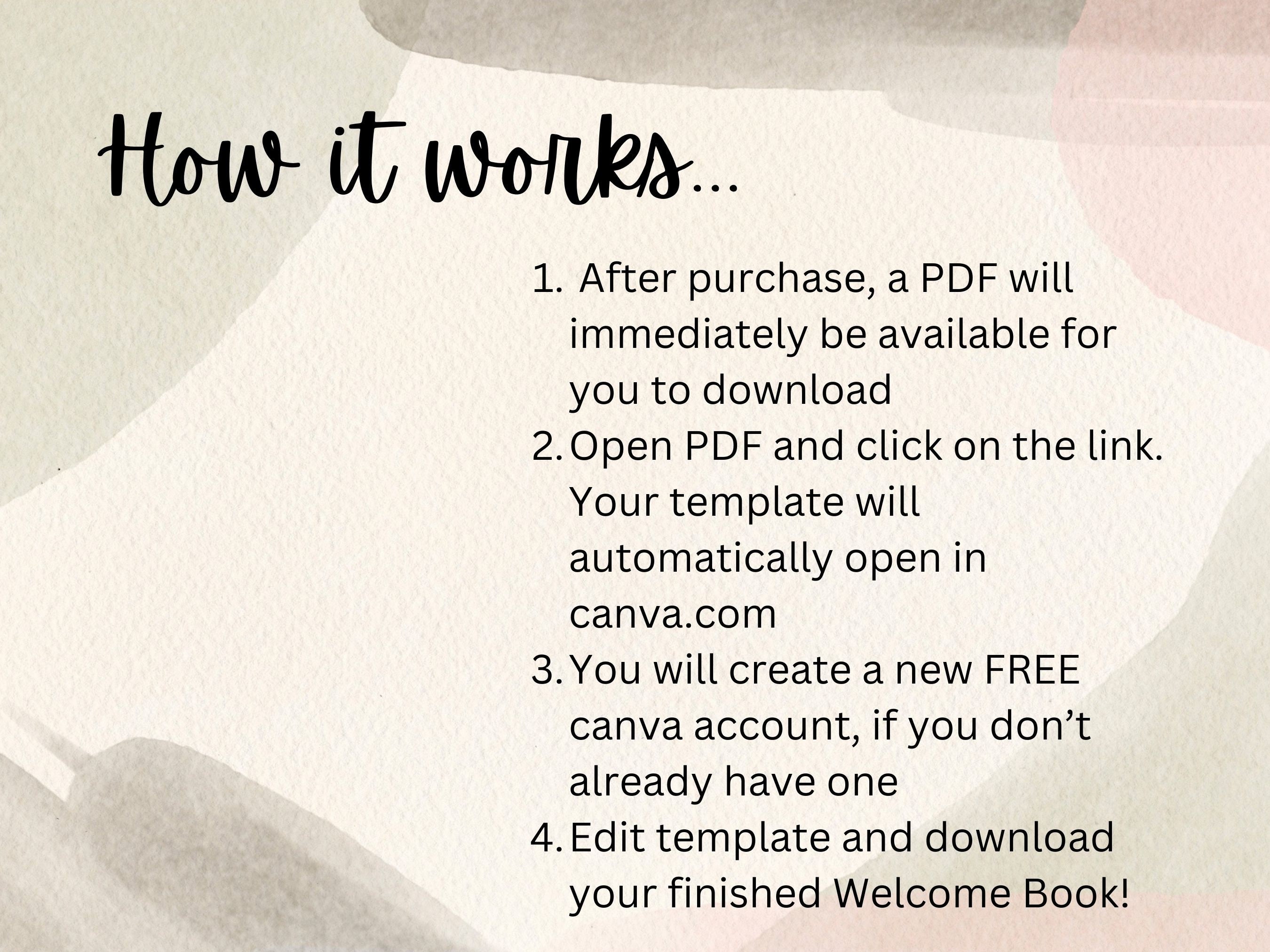Airbnb Welcome Book | Instant Download and Fully Editable Canva ...