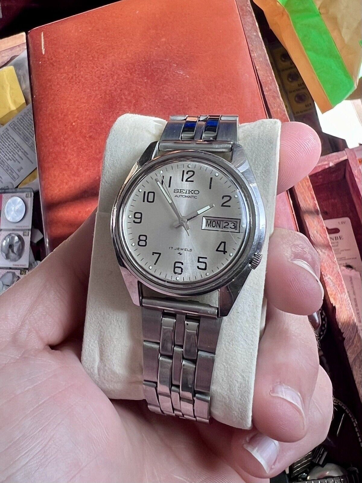 Vintage Seiko Automatic 17 Jewels 1978 Silver Tone Watch 7009-8129 - Etsy