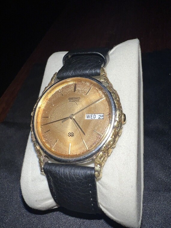 Vintage Seiko REAL GOLD NUGGET Watch. 5H23-7B09. Made… - Gem