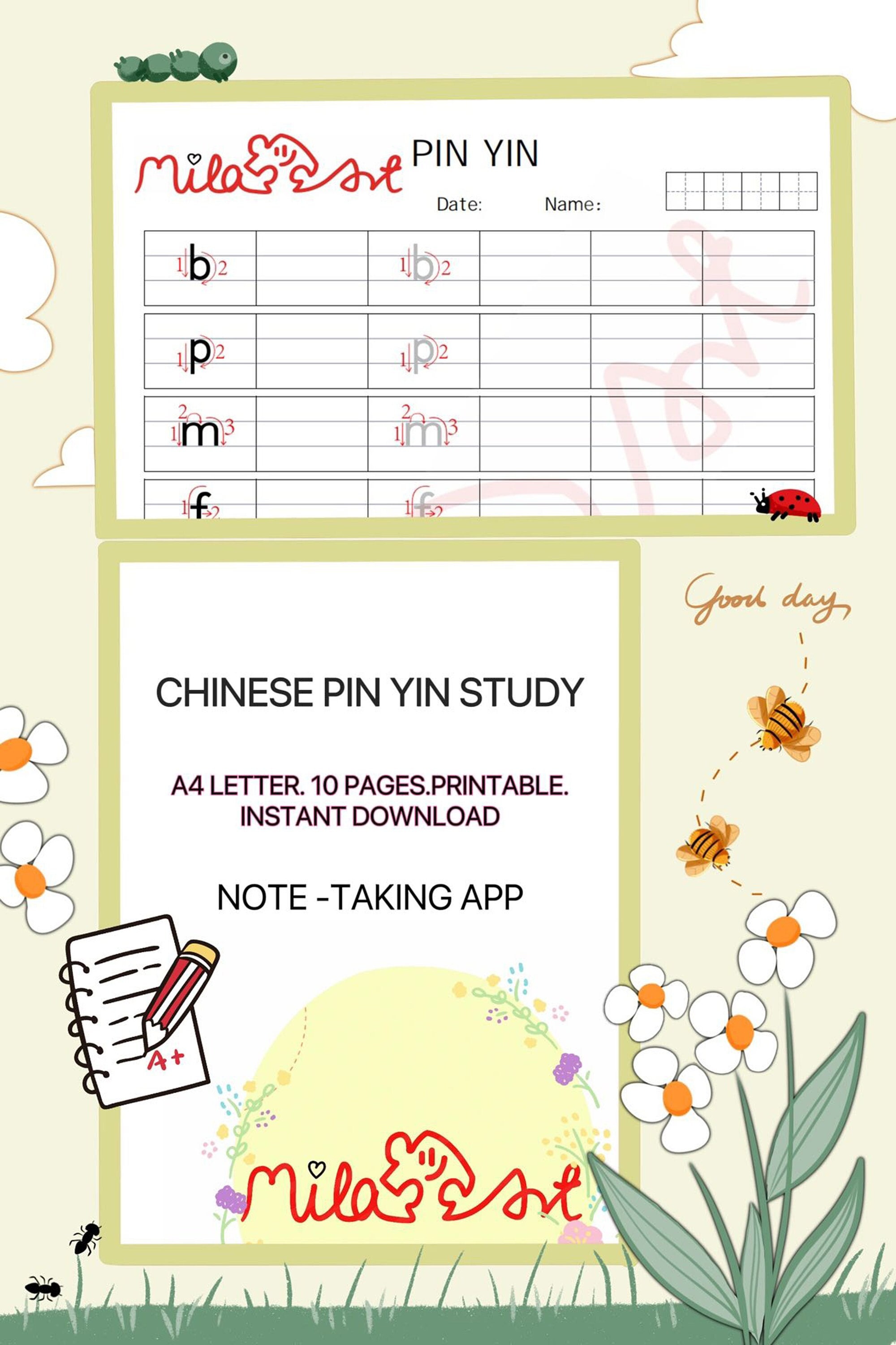 Language Learning,chinese PINYIN Reference Paper - Printable Worksheets ...