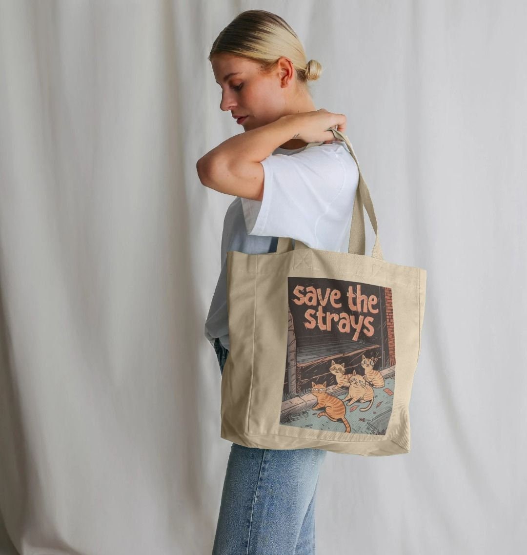 Save the Strays Shopper Tote Bag - Etsy