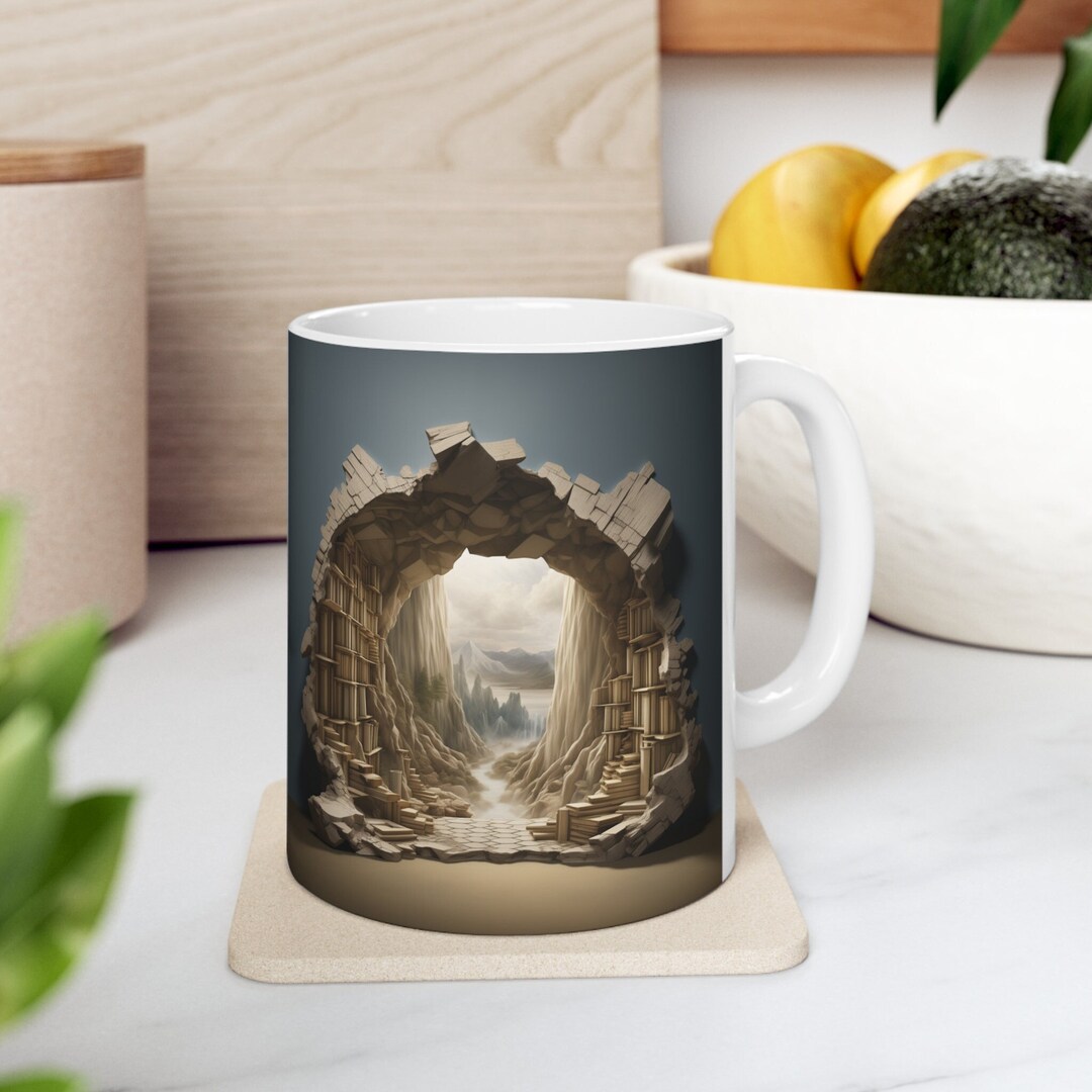 Library Mug 3D for Fantasy Fan Enchanting Hole in Wall Design for ...