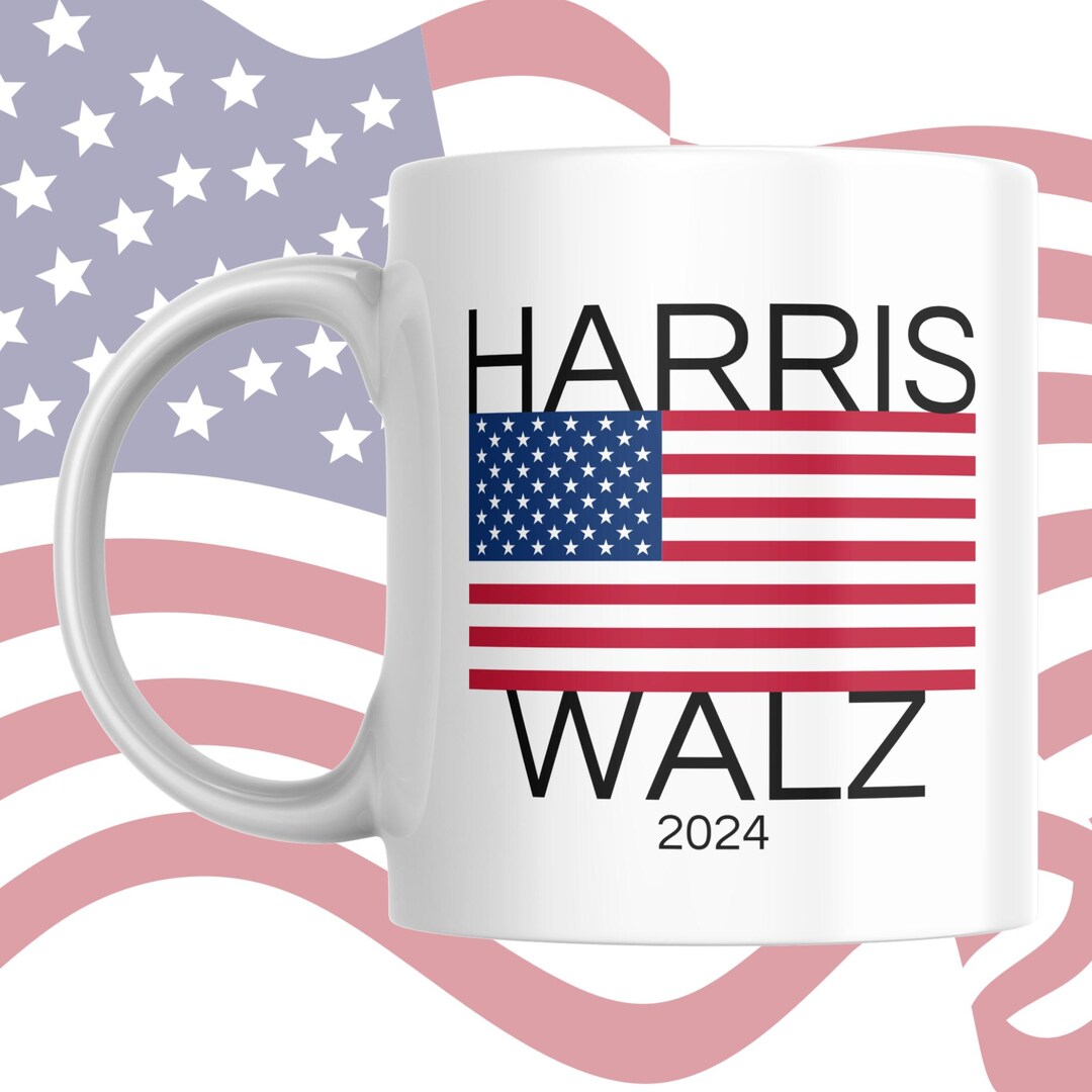 Kamala Harris Tim Walz Mug US Election 2024 Cup Democrat Merch ...