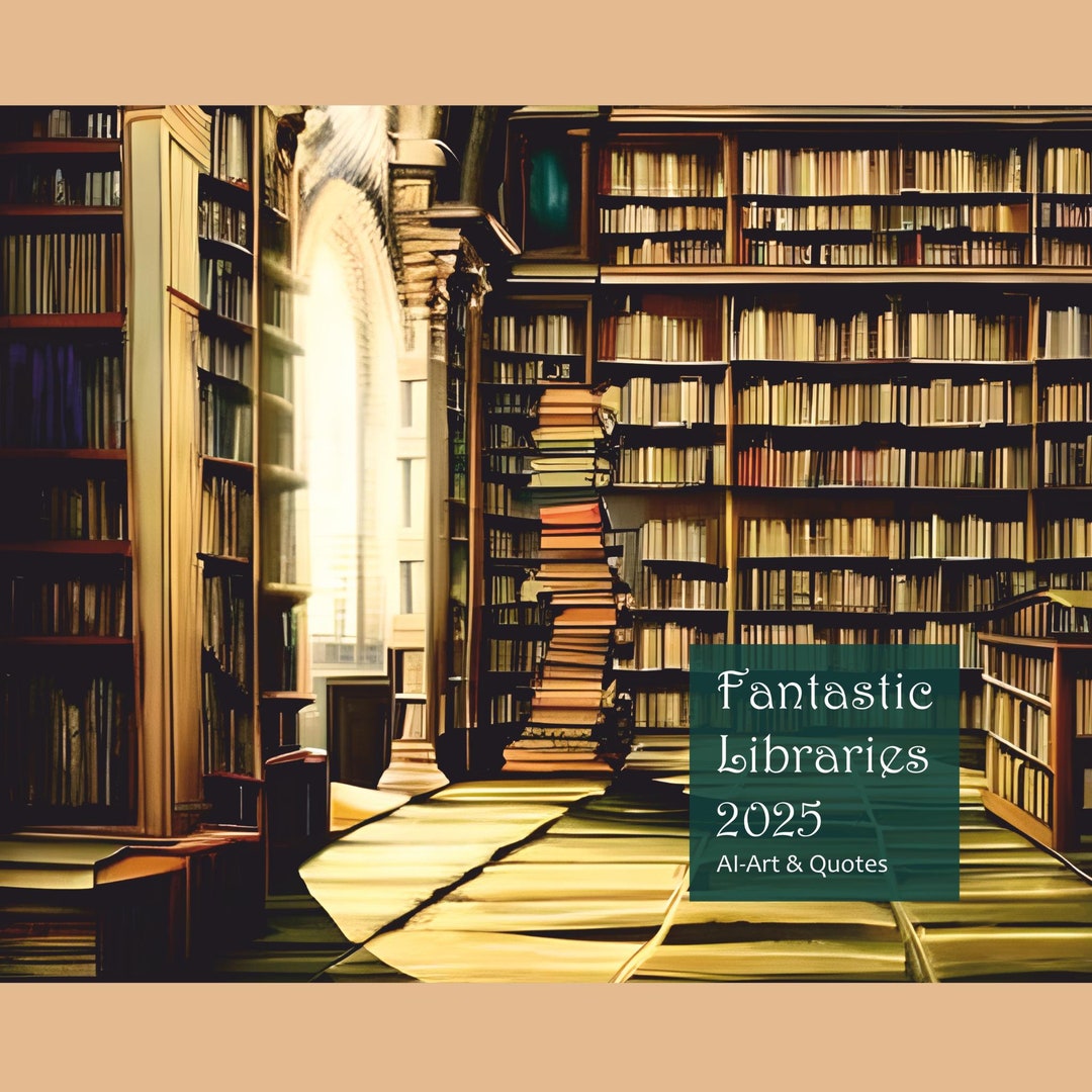 Fantastic Libraries Calendar 2025 With Quotes for Book Lover Calendar ...