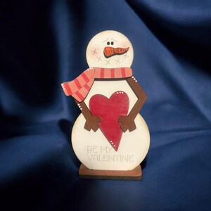 Handpainted Wooden Snowman: Valentine's Day Tiered Tray Decor - Etsy