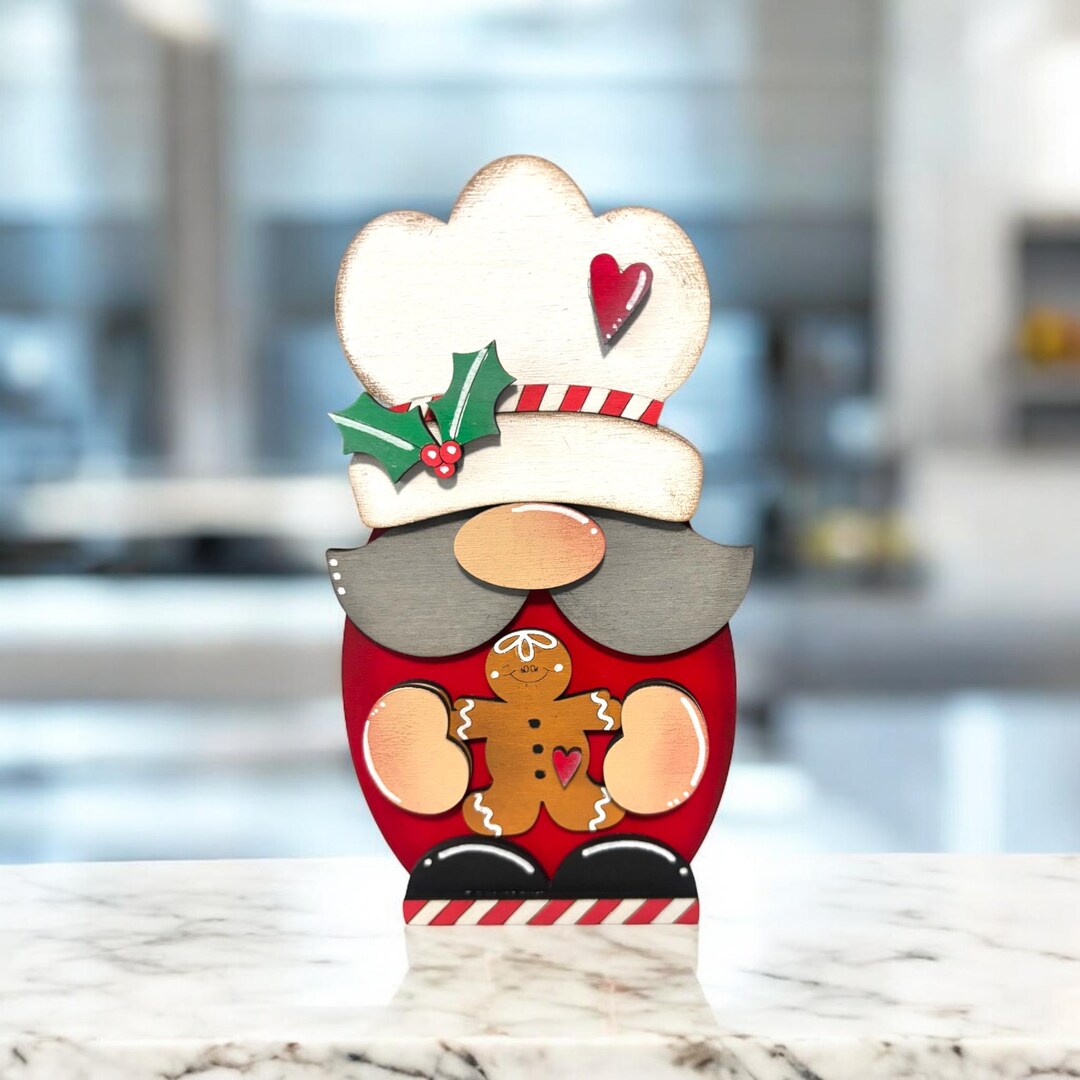 Adorable Chef Mini Gnome Shelf Sitter Gingerbread Hand Painted or ...