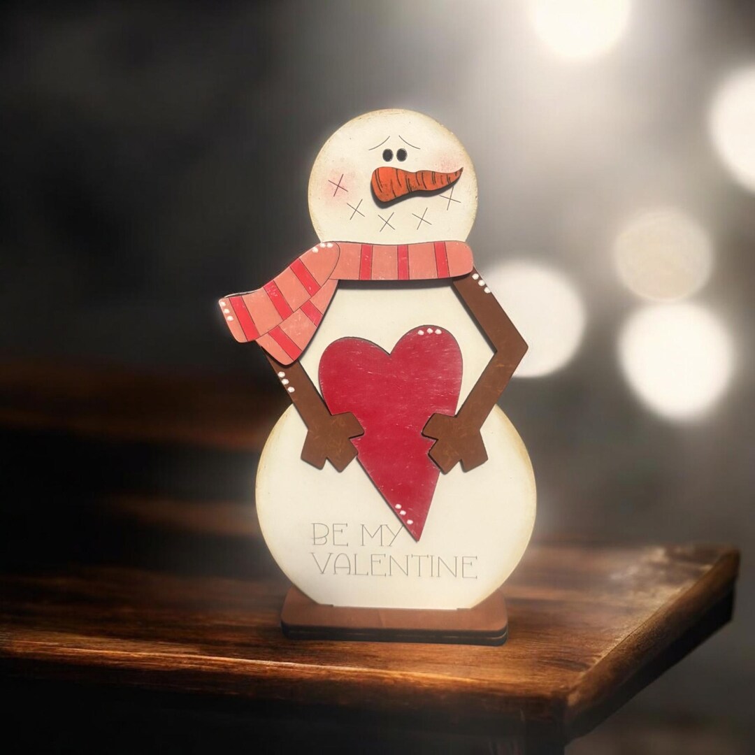 Valentine's Day Snowman Valentine's Day Shelf Sitter Valentine's Day ...