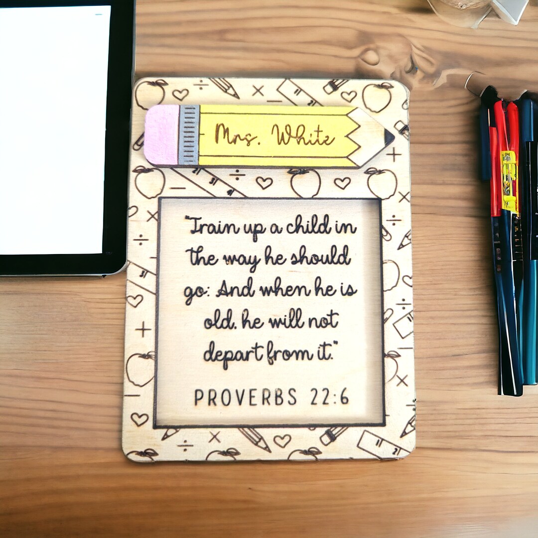 Personalized Teacher Sticky Note Holder Teacher Appreciation Gift ...