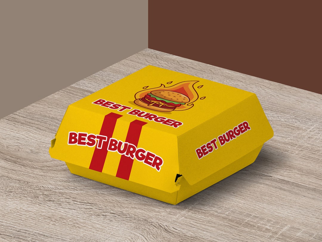 Template Burger Box Design / Ready for Printing / PDF File - Etsy