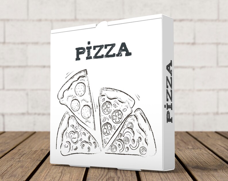 Template Pizza Box Design / Ready for Printing / PDF File - Etsy