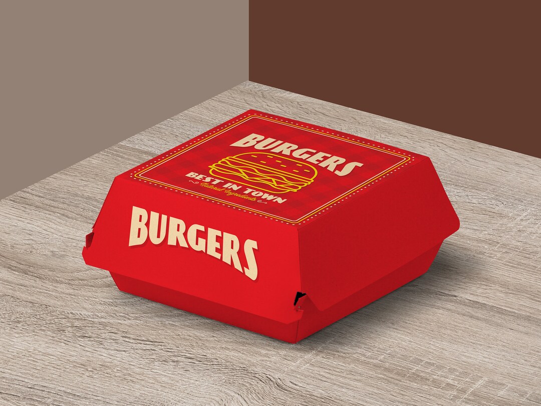 Template Burger Box Design / Ready for Printing / PDF File - Etsy