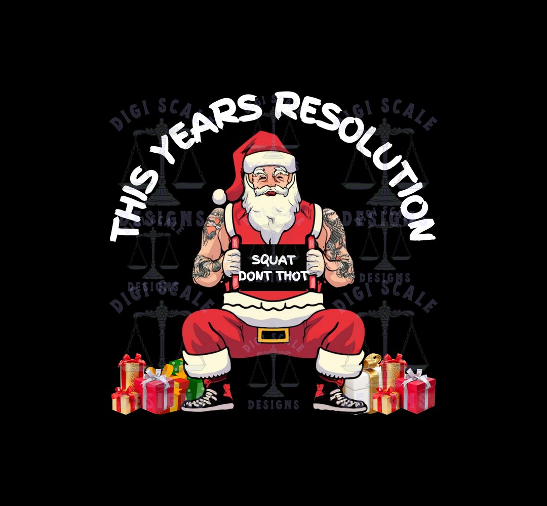 Santa Squat Dont Thot Funny Xmas SVG PNG Naughty New Years - Etsy