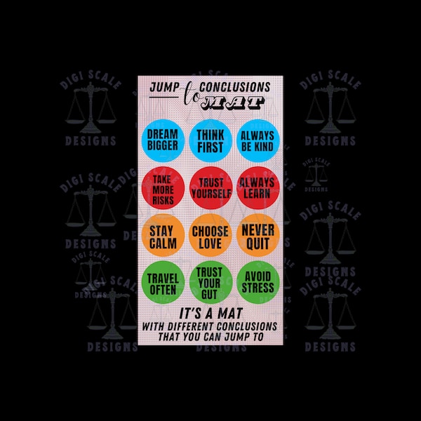 Jump to Conclusions Mat - Etsy