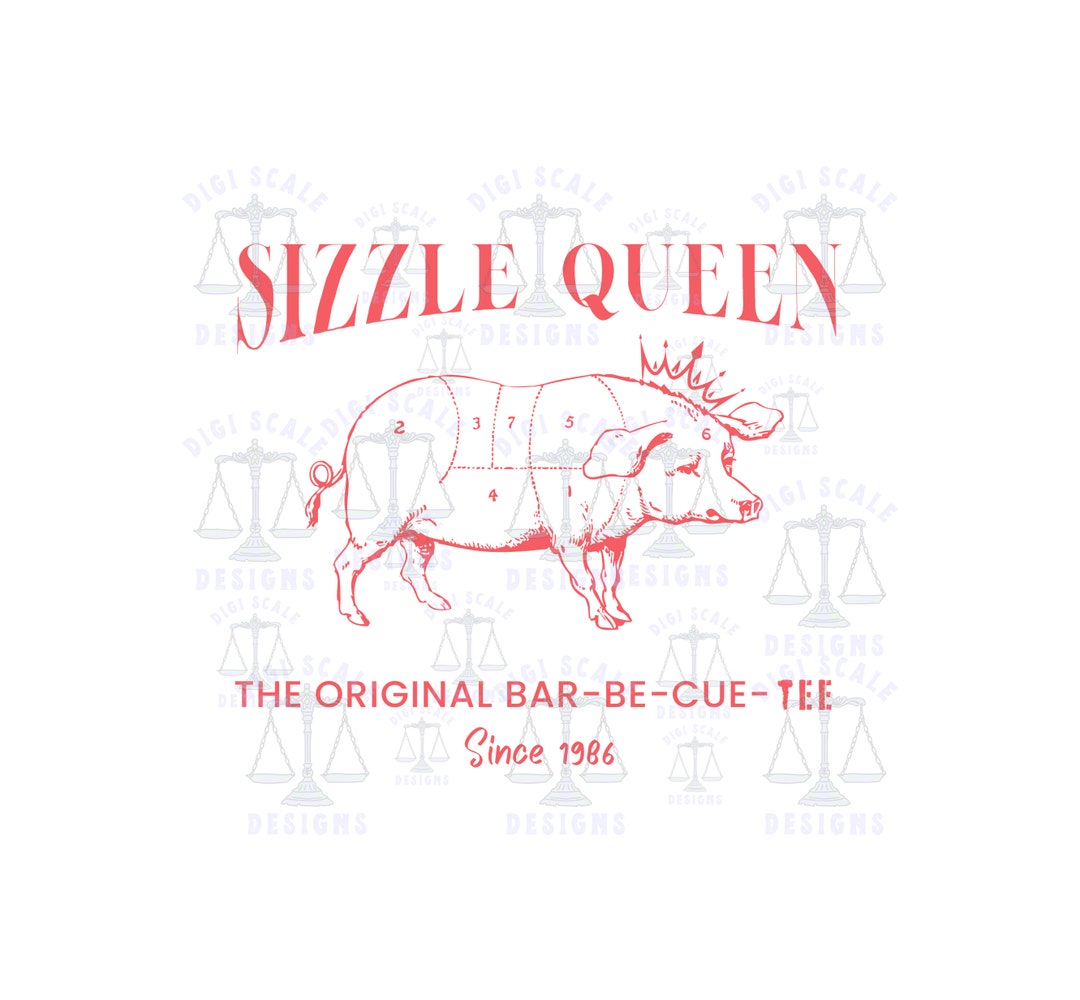 Sizzle Queen Barbecue Svg Png, Instant Download, Silhouette Cut Files ...