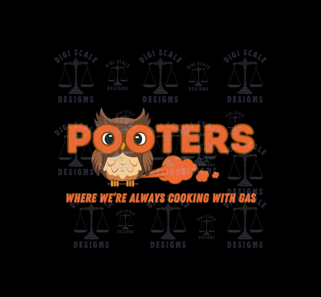 Funny Hooters Parody Pooters SVG + PNG File, Dad Joke Fart Poop Humor ...