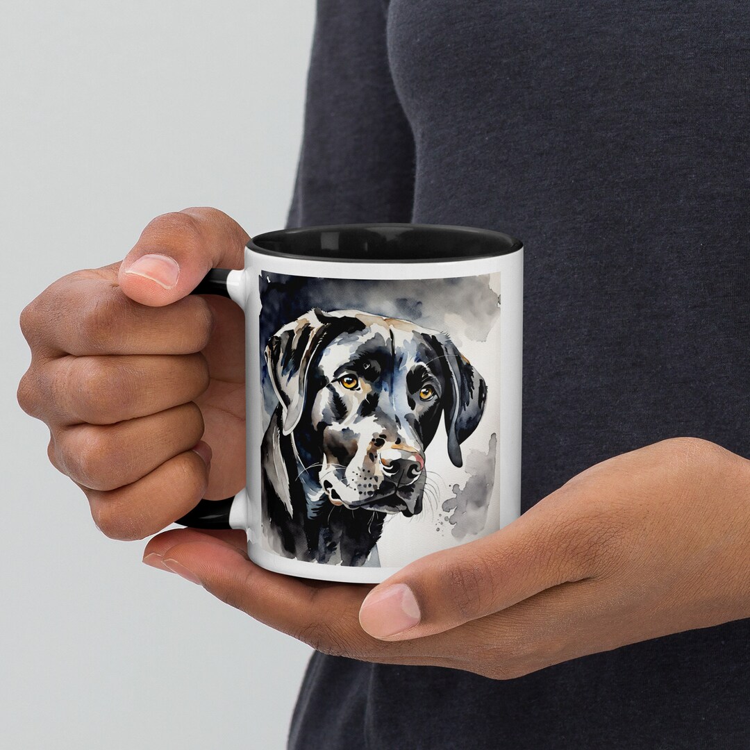 Black Labrador Retriever Mug With Black Inside - Etsy