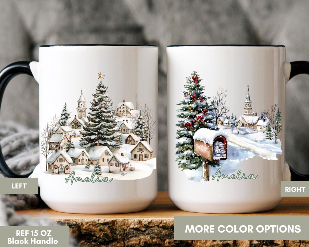 Personalized Christmas Mug, Personalized Winter Ceramic Mug, Perfect ...