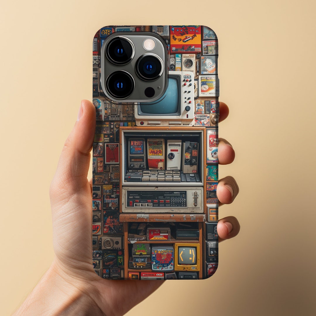 Vintage 80's Video Game Collage Phone Case Durable Cover for Iphone ...
