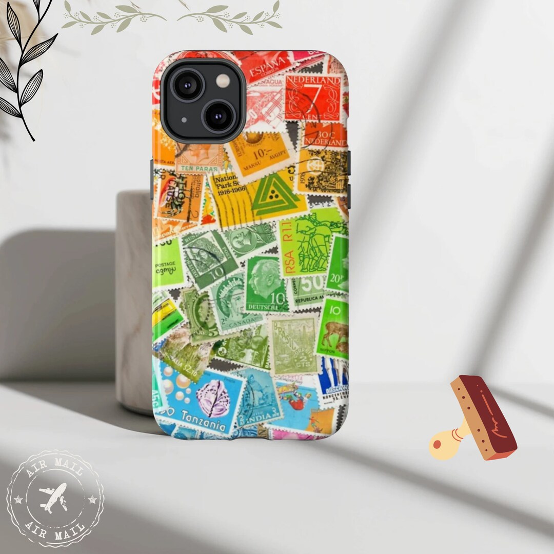 Vintage Postage Stamps Phone Case Retro Design for Iphone, Samsung ...