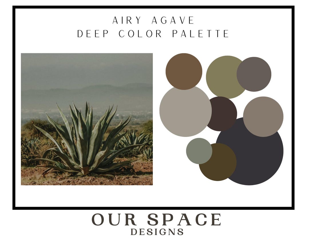 Home Color Palettes - Airy Agave Deep - Etsy