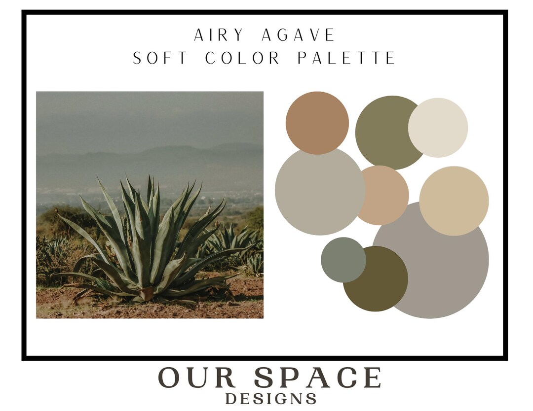Home Color Palettes - Airy Agave Soft - Etsy