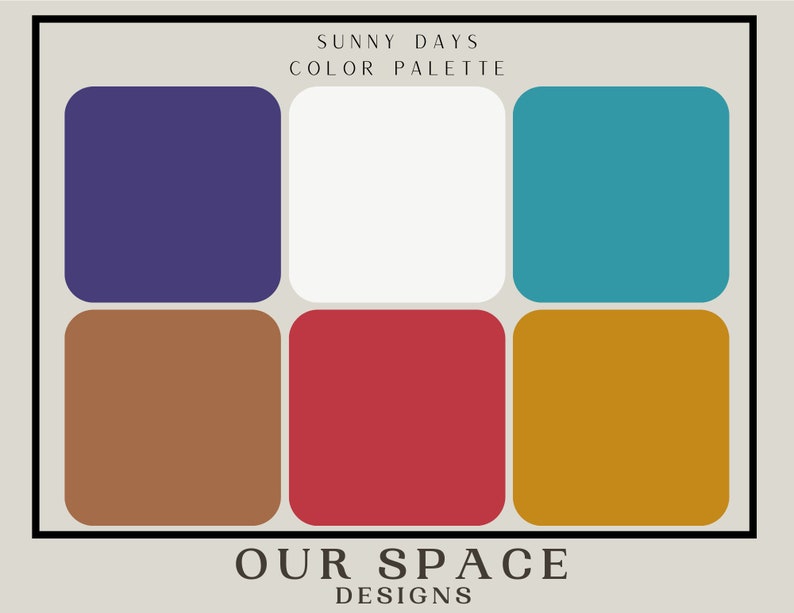 Home Color Palettes - Sunny Days - Etsy