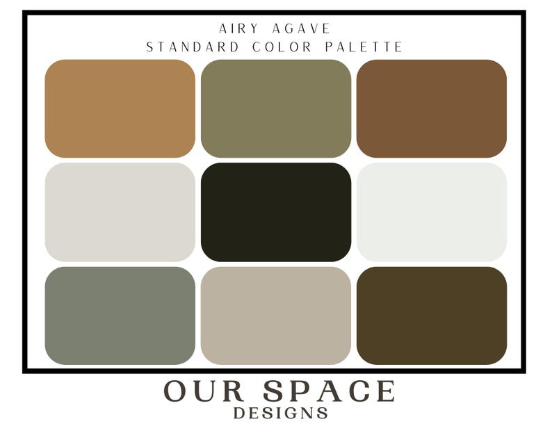 Home Color Palettes - Airy Agave Standard - Etsy
