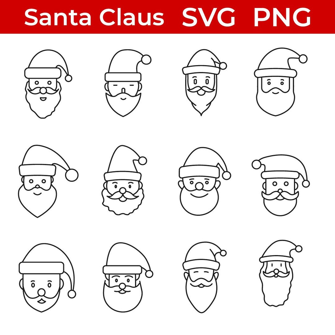 CHRISTMAS SVG Bundle, Santa Claus SVG, Christmas Clipart, Christmas Svg ...