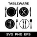 Dinner Plate Svg, Fork Svg, Knife Spoon Svg, Silhouette, Tableware Svg ...