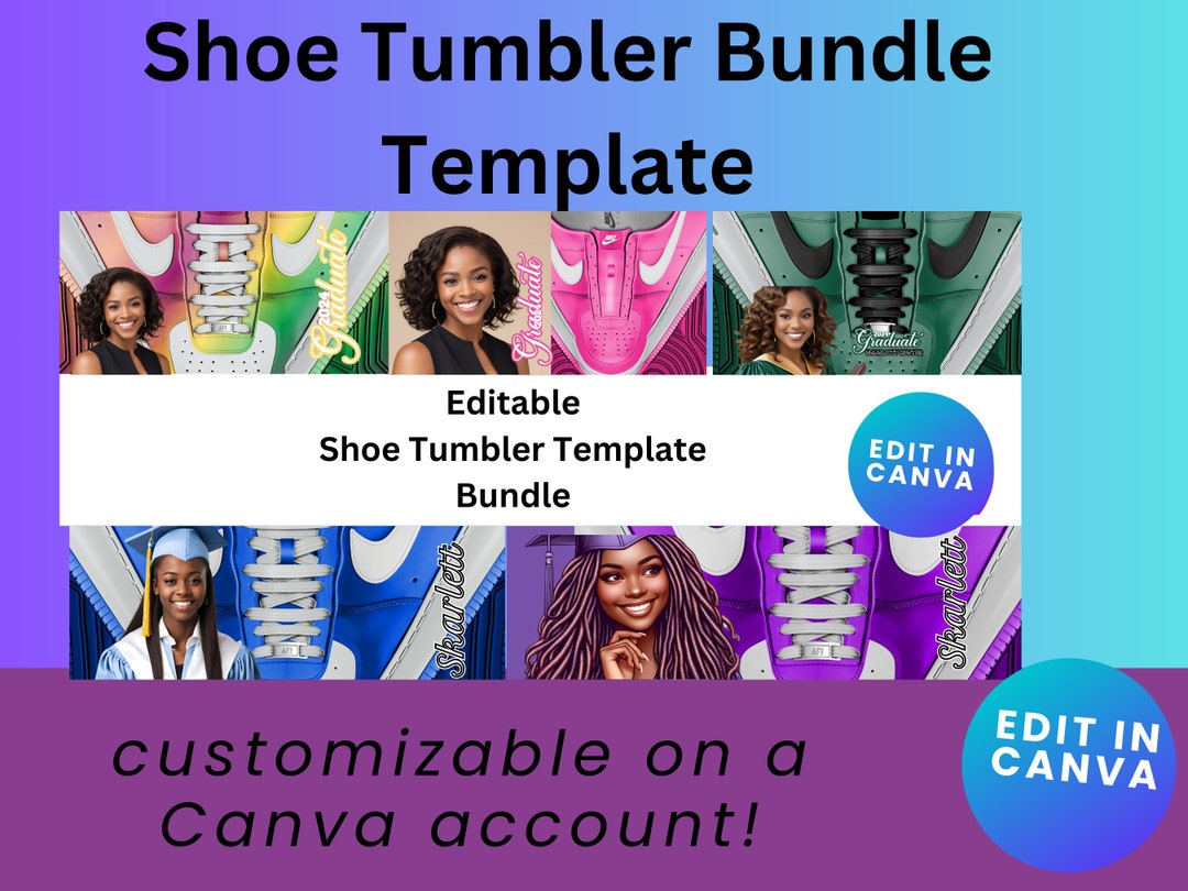 Editable Template Canva Shoe Tumbler Sneaker Design Sneaker Template ...