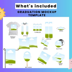Canva Mockup| Graduation Mockup Template| Mockup Bundle| Sublimation ...