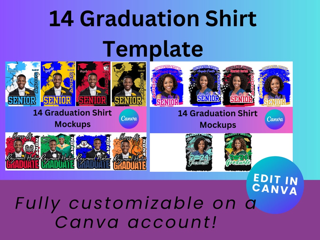 Custom Graduation Shirt Template | 2024 Personalized Graduation T-shirt ...
