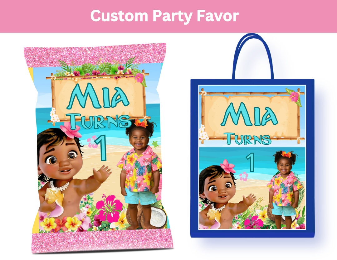 Moana Party Favors Custom Party Favors Moana Themed Party Decor ...