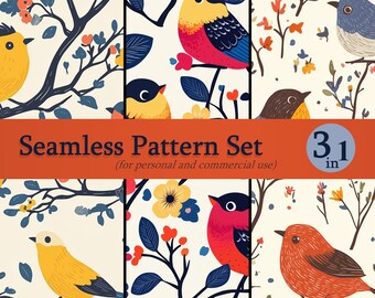 Digital Pattern Pack, Seamless Patterns, Set of Patterns, Printable ...