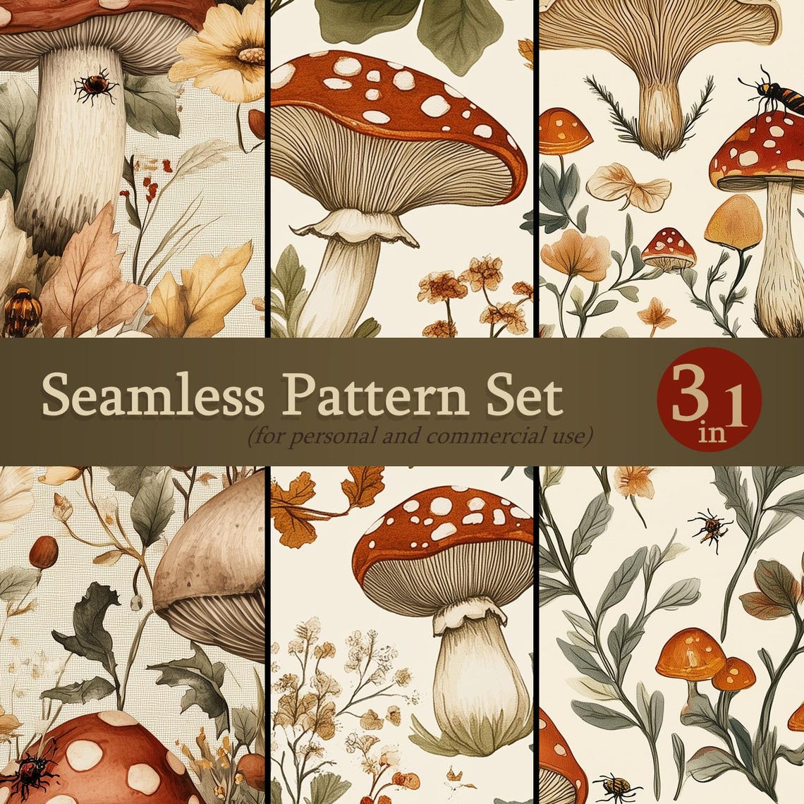 Digital Pattern Pack, Seamless Patterns, Set of Patterns, Printable ...