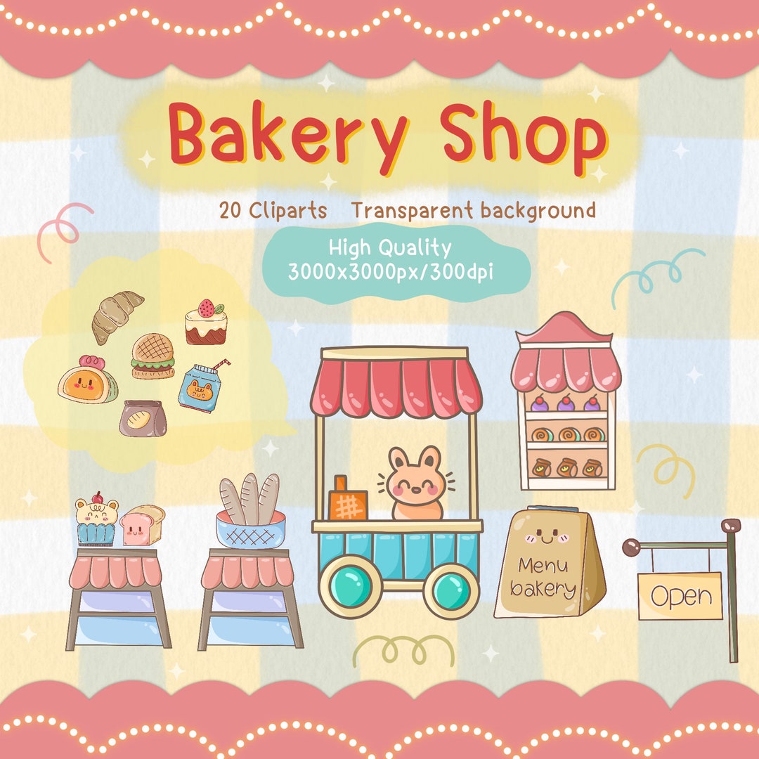 Bakery Shop Clipart, Cute Decoration, Planer ,planer Clipart, Coloured ...