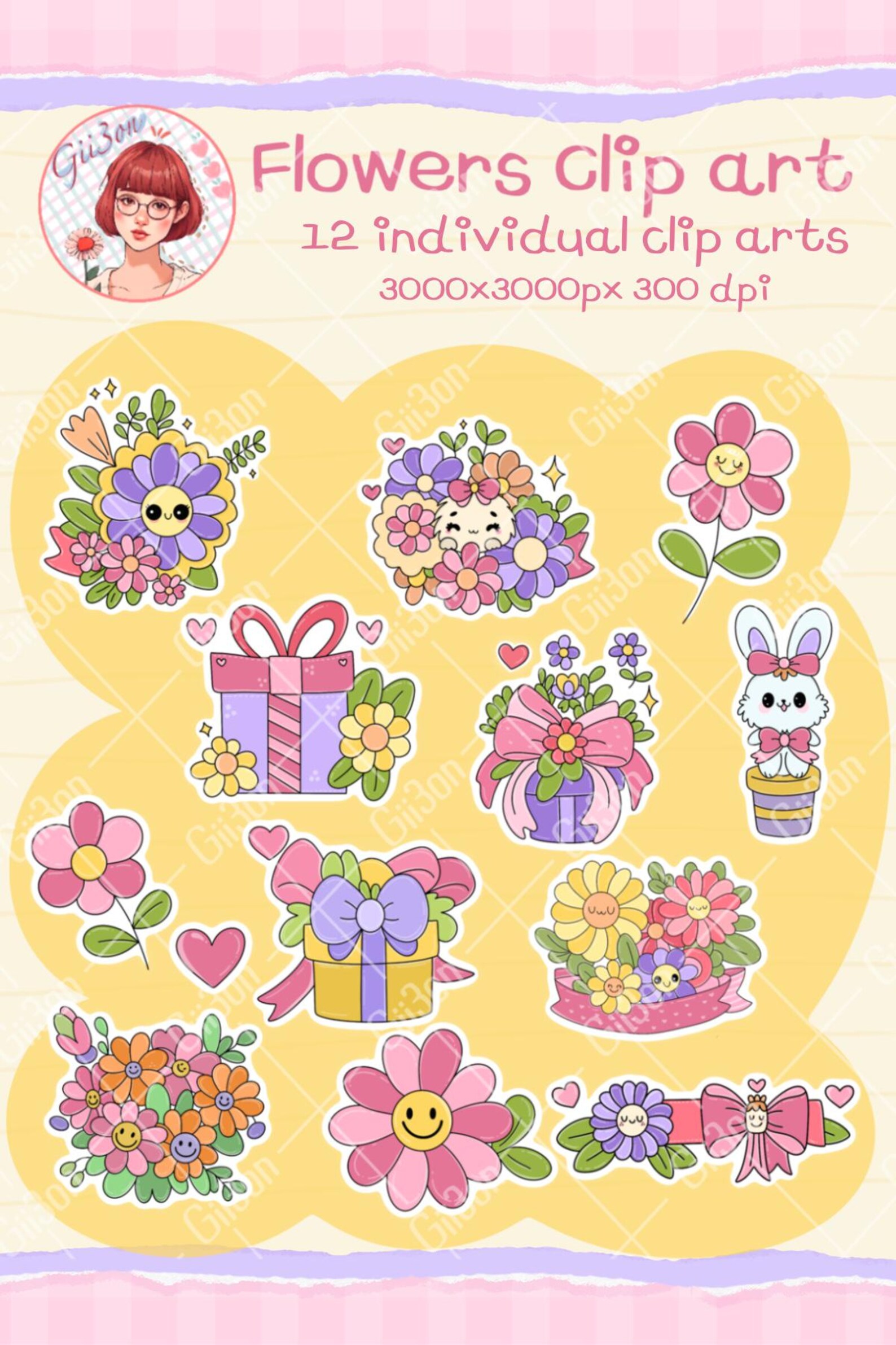 Flowers PNG - Cute Little Flowers Clipart - Outline With Colour ...