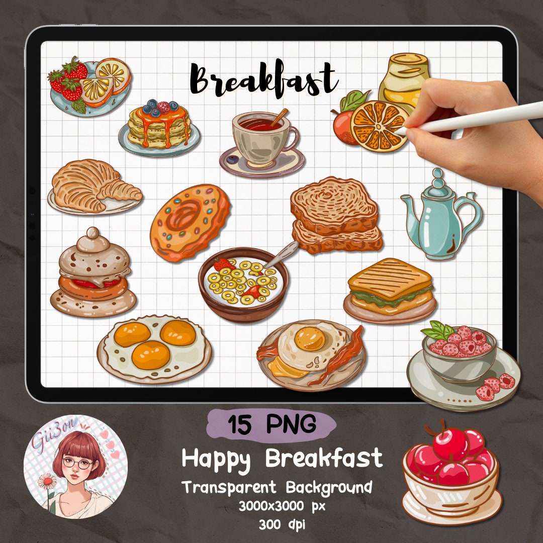 Breakfast Clipart, Breakfast Food Clipart, Pancakes Clipart, Waffles ...