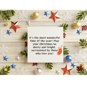 Christmas Card Sentiments: Word Art Quotes, PNG JPEG (digital Stamp ...