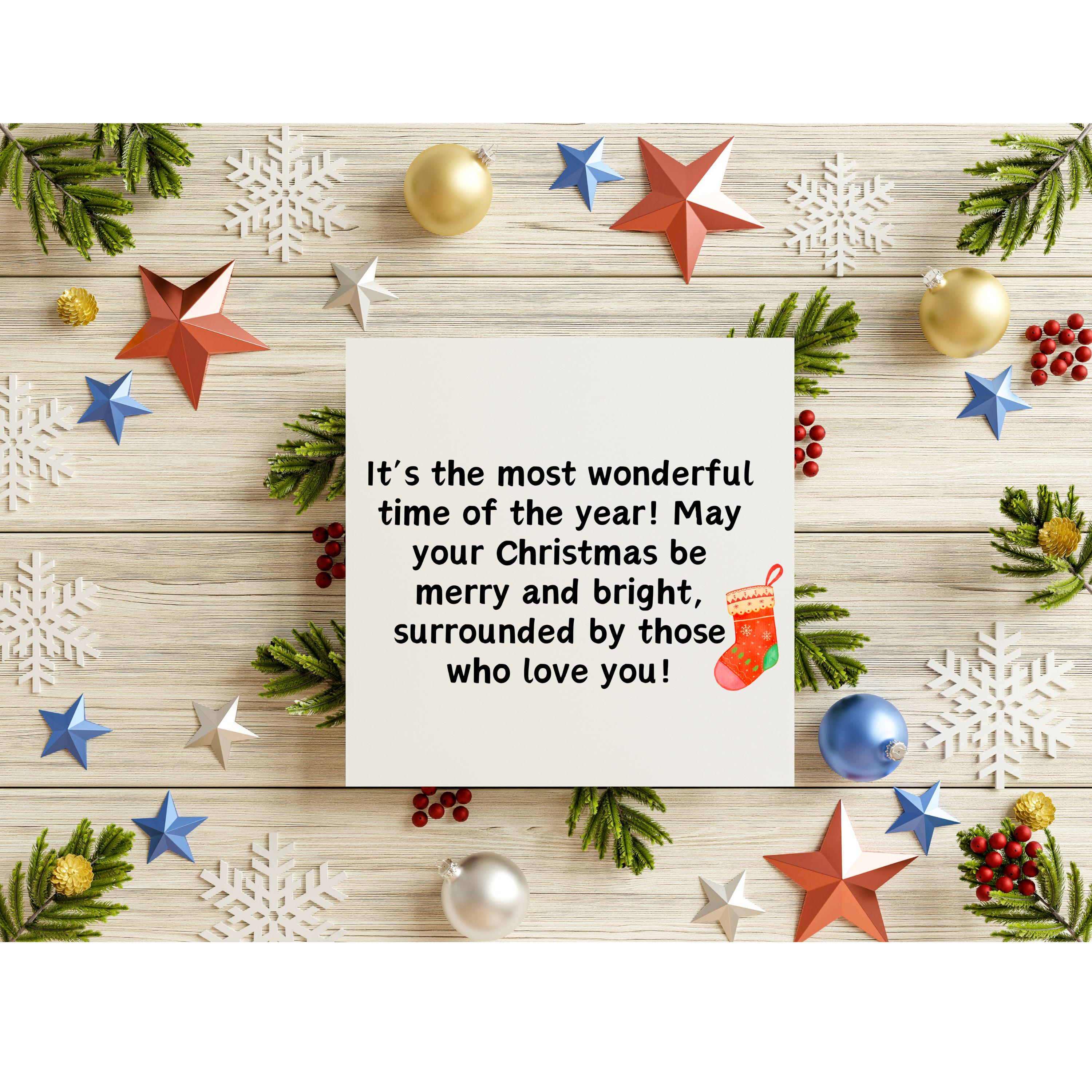 Christmas Card Sentiments: Word Art Quotes, PNG JPEG (digital Stamp ...
