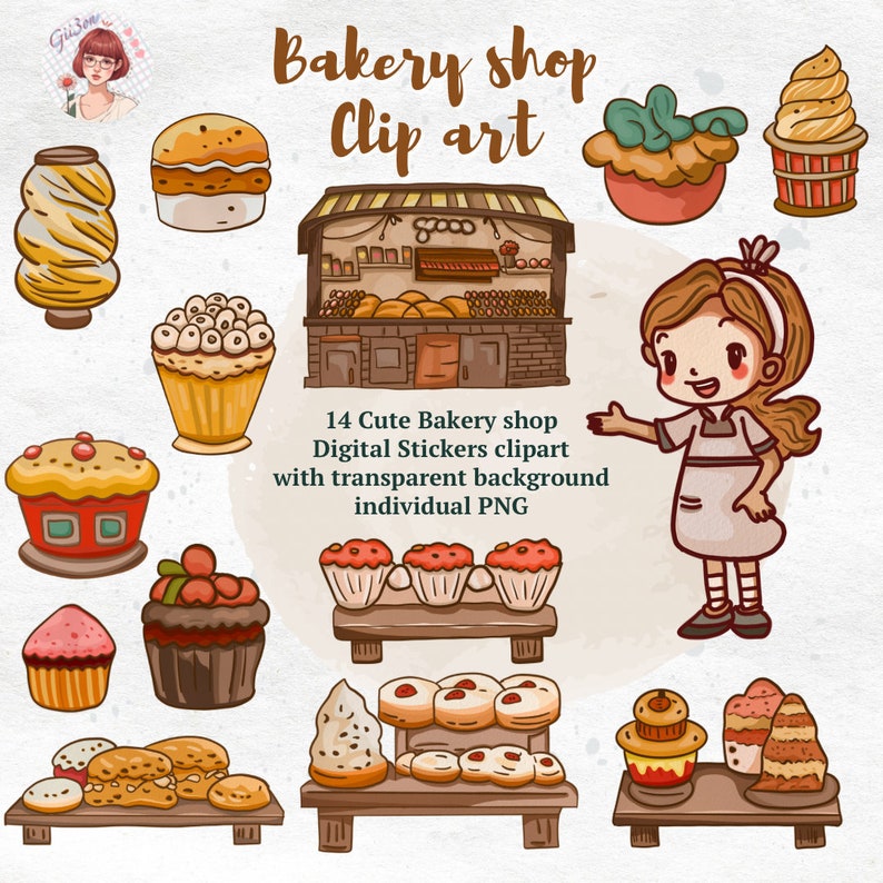 Cute Bakery Shop Clipart, Cute,bakery,bakery Shop,clipart,elements,bake ...