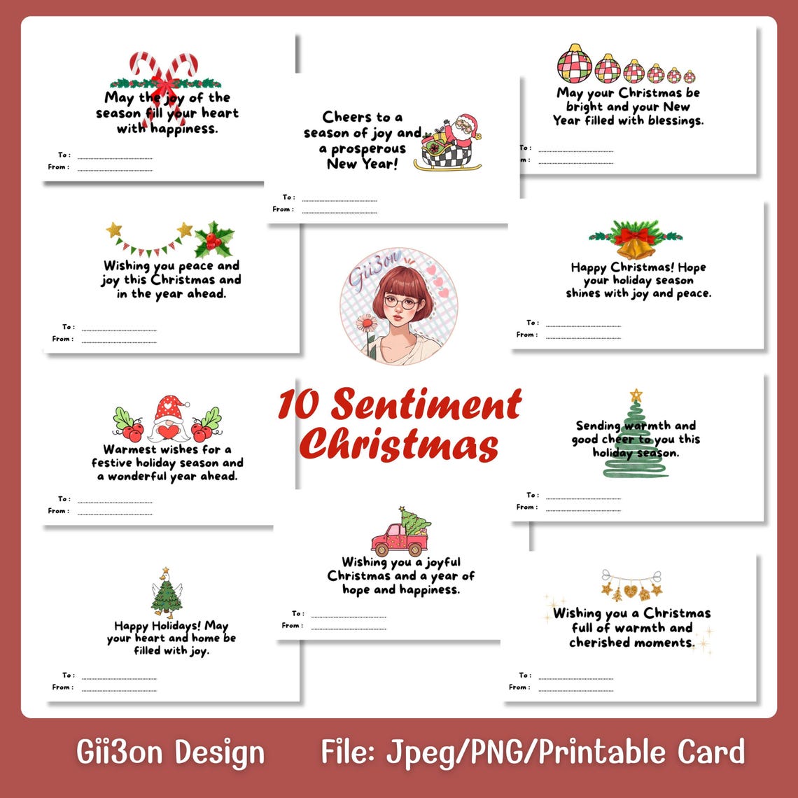 10 Christmas Sentiment Quotes | Printable Christmas Cards & Stickers ...