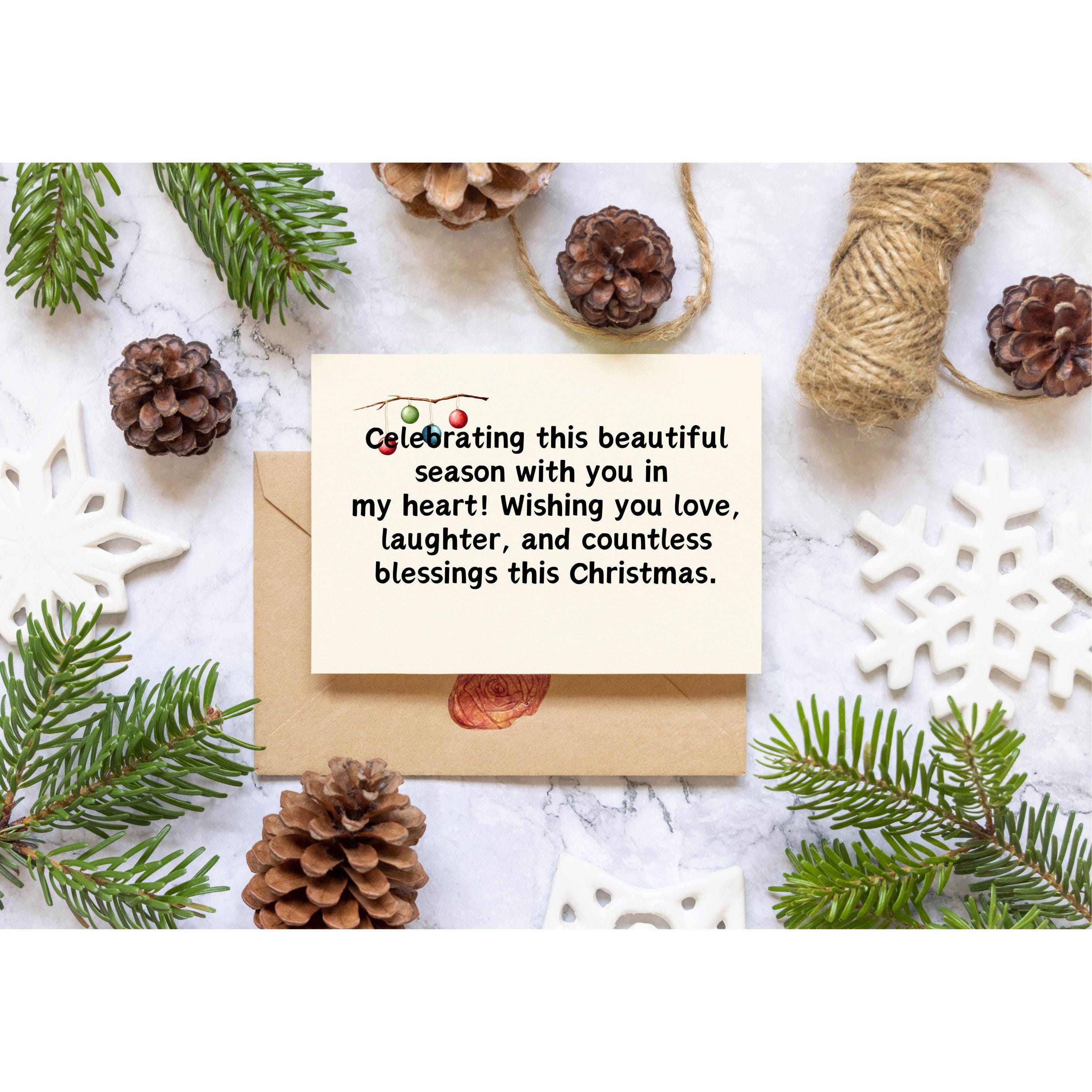 Christmas Card Sentiments: Word Art Quotes, PNG JPEG (digital Stamp ...