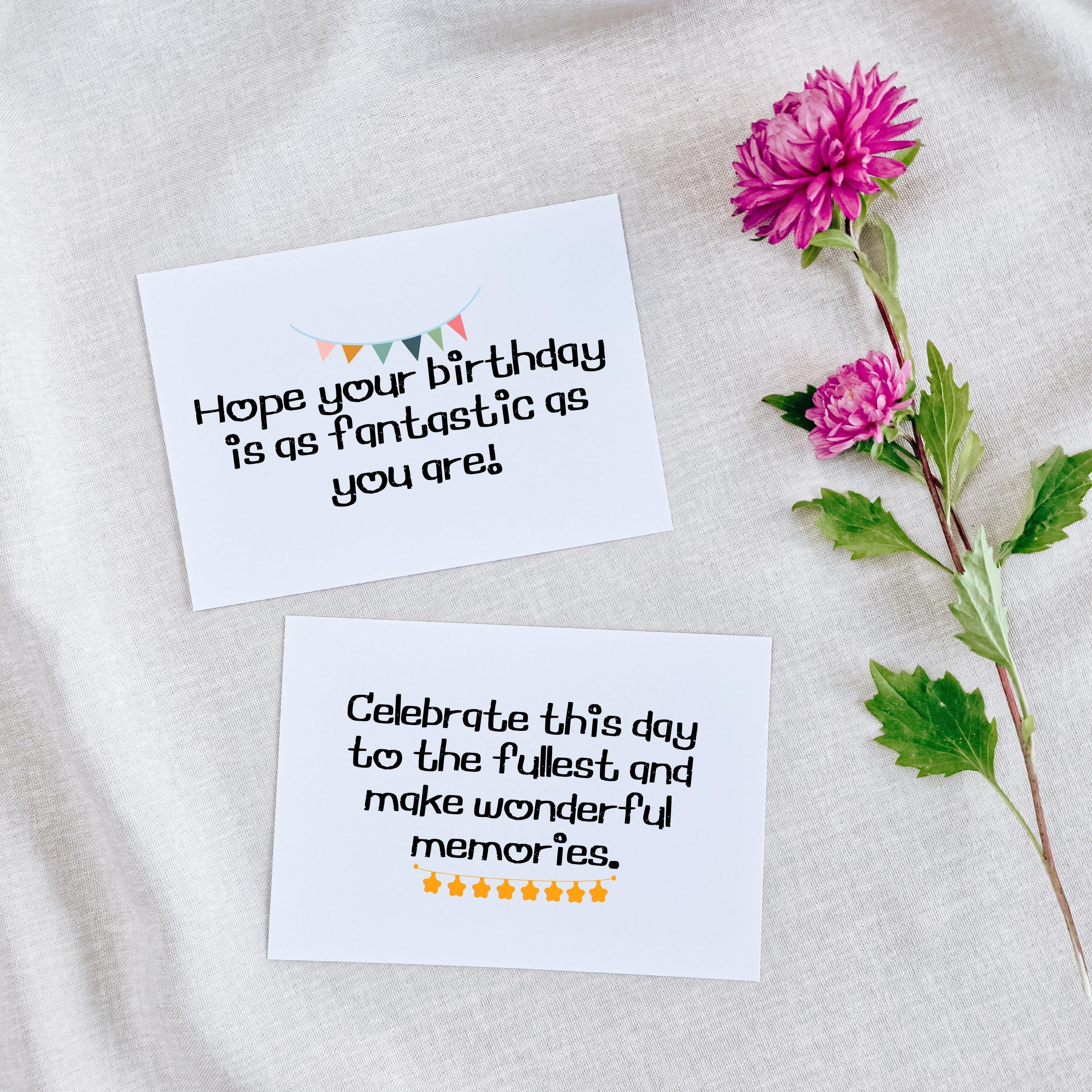 Birthday Card Sentiments Digital Stamp Bundle: Clip Art Quotes (PNG) - Etsy
