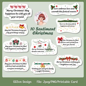 10 Christmas Sentiment Quotes | Printable Christmas Cards & Stickers ...