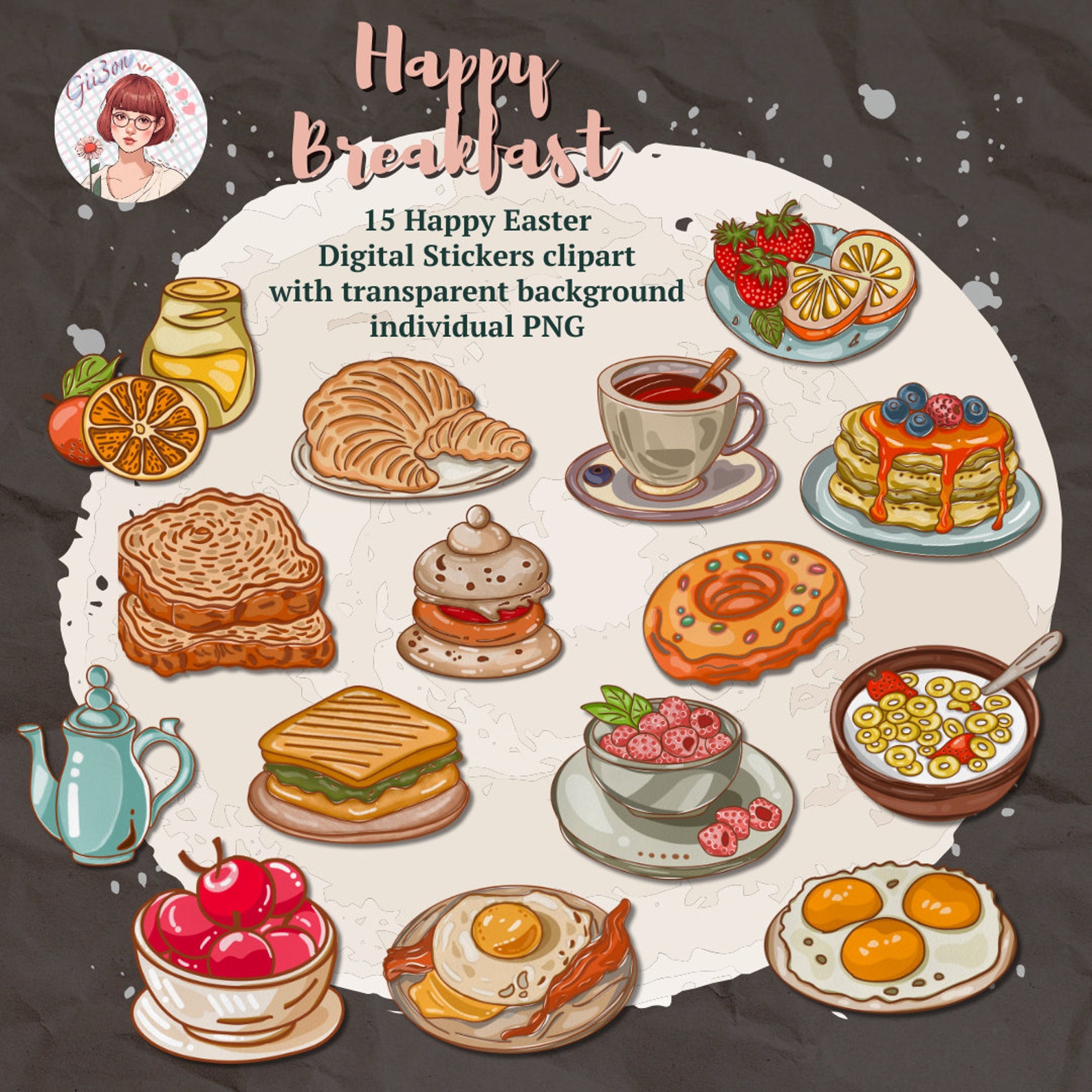Breakfast Clipart, Breakfast Food Clipart, Pancakes Clipart, Waffles ...